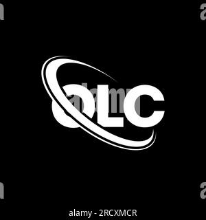 OLC circle letter logo design with circle and ellipse shape. OLC ...