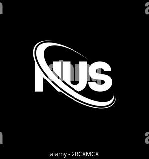 NUS circle letter logo design with circle and ellipse shape. NUS ...