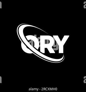 ORY circle letter logo design with circle and ellipse shape. ORY ...