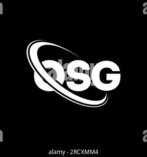 OSG circle letter logo design with circle and ellipse shape. OSG ellipse letters with ...
