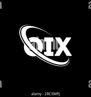 OIX circle letter logo design with circle and ellipse shape. OIX ...