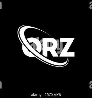 ORZ circle letter logo design with circle and ellipse shape. ORZ ...