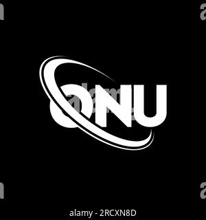 ONU logo. ONU letter. ONU letter logo design. Initials ONU logo linked ...