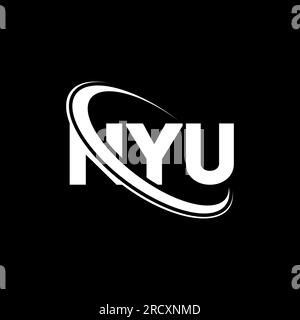 NYU logo. NYU letter. NYU letter logo design. Initials NYU logo linked ...