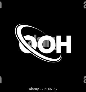 OOH circle letter logo design with circle and ellipse shape. OOH ...