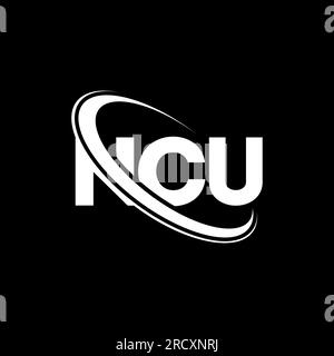 NCU circle letter logo design with circle and ellipse shape. NCU ...