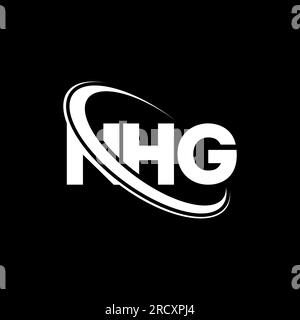 NHG circle letter logo design with circle and ellipse shape. NHG ...