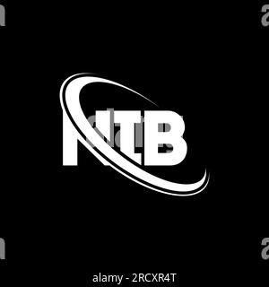NIB circle letter logo design with circle and ellipse shape. NIB ...
