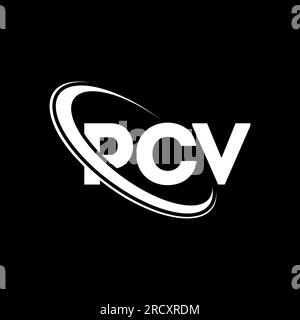 PCV letter logo design for technology company. PCV logo design black ...