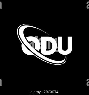 ODU circle letter logo design with circle and ellipse shape. ODU ...