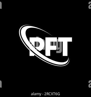 PFT circle letter logo design with circle and ellipse shape. PFT ...