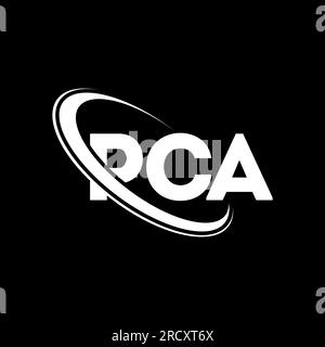 PCA circle letter logo design with circle and ellipse shape. PCA ...