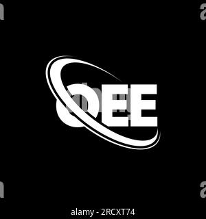 OEE circle letter logo design with circle and ellipse shape. OEE ...
