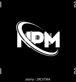 NPM circle letter logo design with circle and ellipse shape. NPM ...