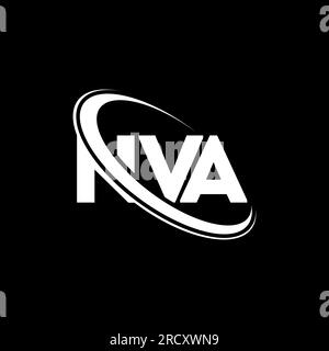 NVA circle letter logo design with circle and ellipse shape. NVA ...
