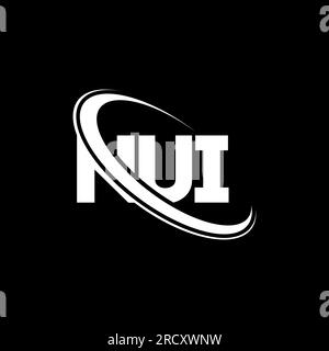 NUI logo. NUI letter. NUI letter logo design. Initials NUI logo linked ...