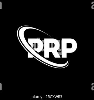 PRP circle letter logo design with circle and ellipse shape. PRP ...