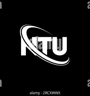 NTU circle letter logo design with circle and ellipse shape. NTU ...