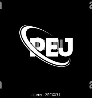 PEJ logo. PEJ letter. PEJ letter logo design. Initials PEJ logo linked ...