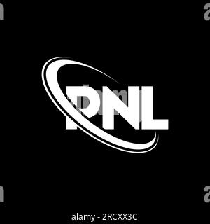 PNL circle letter logo design with circle and ellipse shape. PNL ...