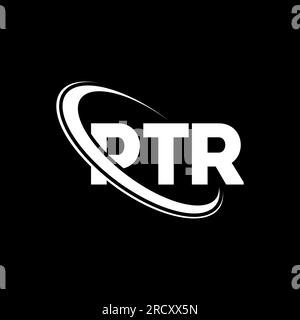 PTR circle letter logo design with circle and ellipse shape. PTR ...