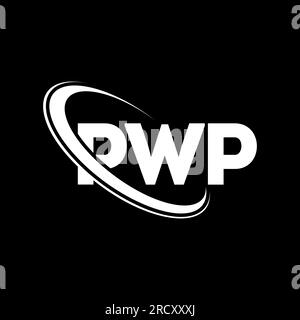 PWP circle letter logo design with circle and ellipse shape. PWP ...