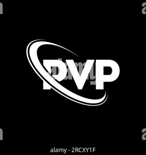 PVP circle letter logo design with circle and ellipse shape. PVP ...