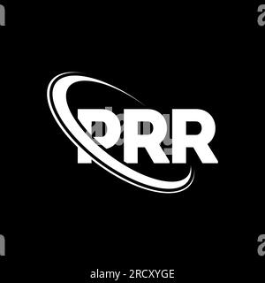 PRR circle letter logo design with circle and ellipse shape. PRR ...