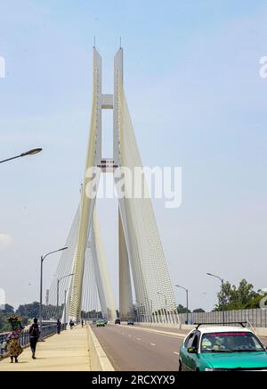 The '15 August 1960' bridge in Brazzaville, the capital of Congo ...