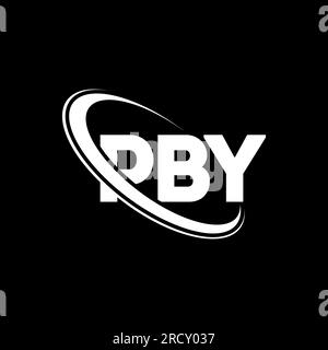 PBY circle letter logo design with circle and ellipse shape. PBY ...