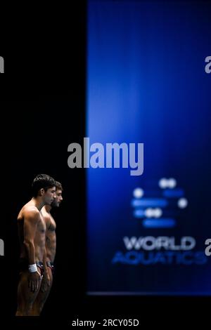 Kevin Berlin Reyes and Randal Willars Valdez of Mexico compete in the ...