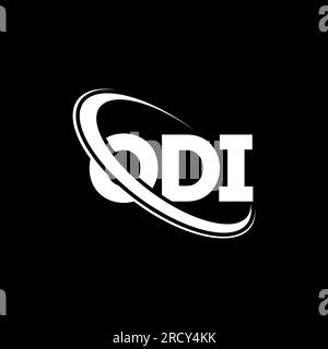 ODI circle letter logo design with circle and ellipse shape. ODI ...