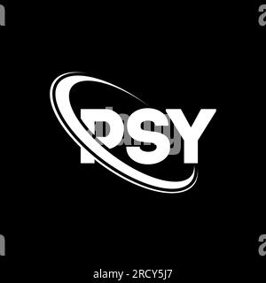 PSY circle letter logo design with circle and ellipse shape. PSY ...