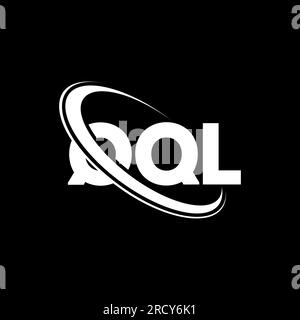 QQL circle letter logo design with circle and ellipse shape. QQL ...