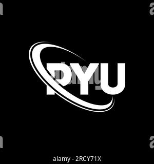 PYU logo. PYU letter. PYU letter logo design. Initials PYU logo linked ...