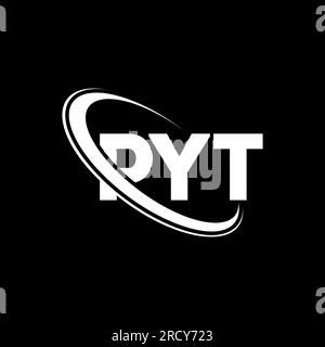 PYT circle letter logo design with circle and ellipse shape. PYT ...
