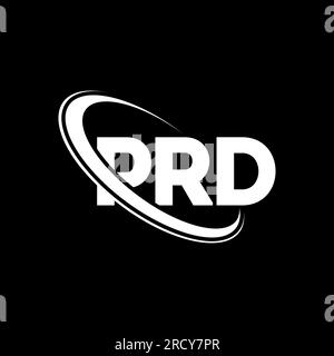 PRD circle letter logo design with circle and ellipse shape. PRD ...