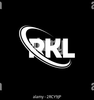 RKL circle letter logo design with circle and ellipse shape. RKL ...