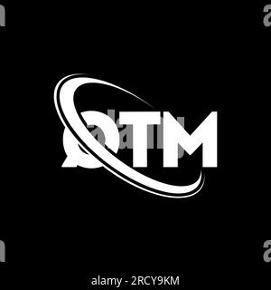 QTM circle letter logo design with circle and ellipse shape. QTM ...