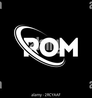 ROM logo. ROM letter. ROM letter logo design. Initials ROM logo linked ...