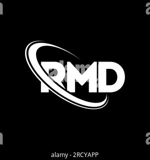 RMD circle letter logo design with circle and ellipse shape. RMD ...