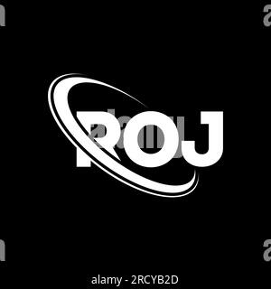 ROJ logo. ROJ letter. ROJ letter logo design. Initials ROJ logo linked ...