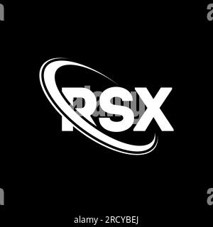 RSX circle letter logo design with circle and ellipse shape. RSX ...