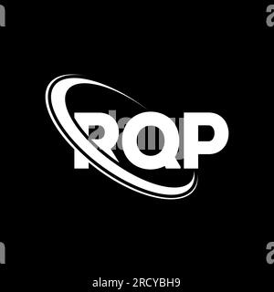 RQP circle letter logo design with circle and ellipse shape. RQP ...