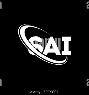 SAI circle letter logo design with circle and ellipse shape. SAI ...