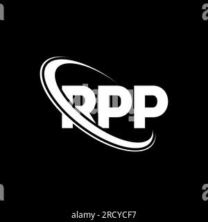 RPP circle letter logo design with circle and ellipse shape. RPP ...