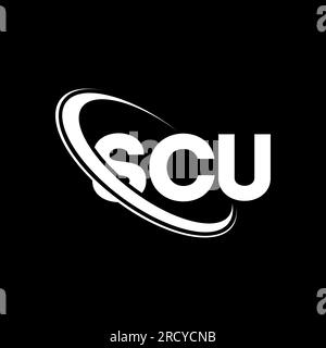 SCU logo. SCU letter. SCU letter logo design. Initials SCU logo linked ...