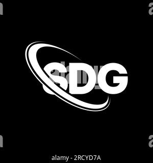 SDG circle letter logo design with circle and ellipse shape. SDG ...
