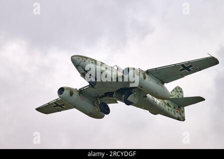 A Messerschmitt Me 262 displays at RIAT 2023 at RAF Fairford Stock ...