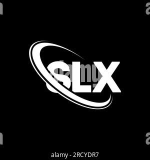 SLX circle letter logo design with circle and ellipse shape. SLX ...